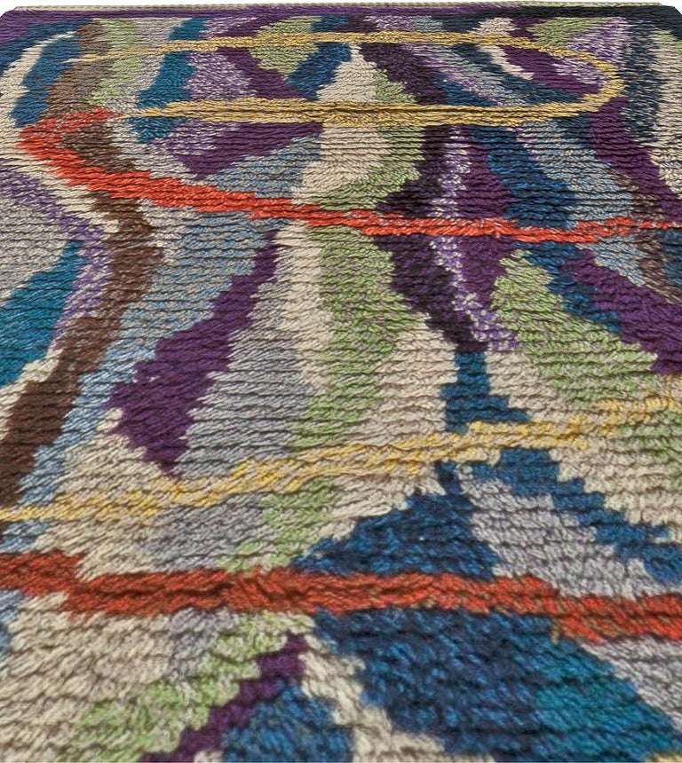 Doris Leslie Blau Collection Mid-20th century Swedish Rya Wool Rug For ...