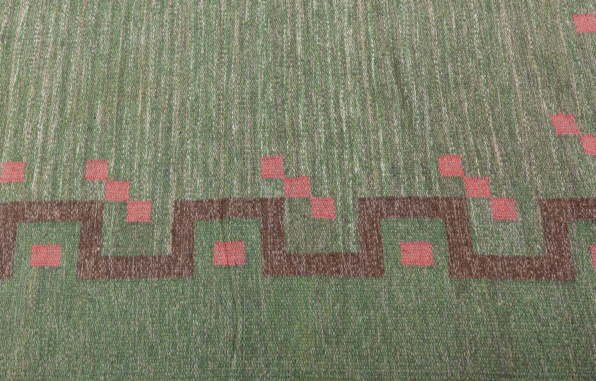 Midcentury Swedish Wool Rug by Ellen Stahlbrand For Sale at 1stDibs