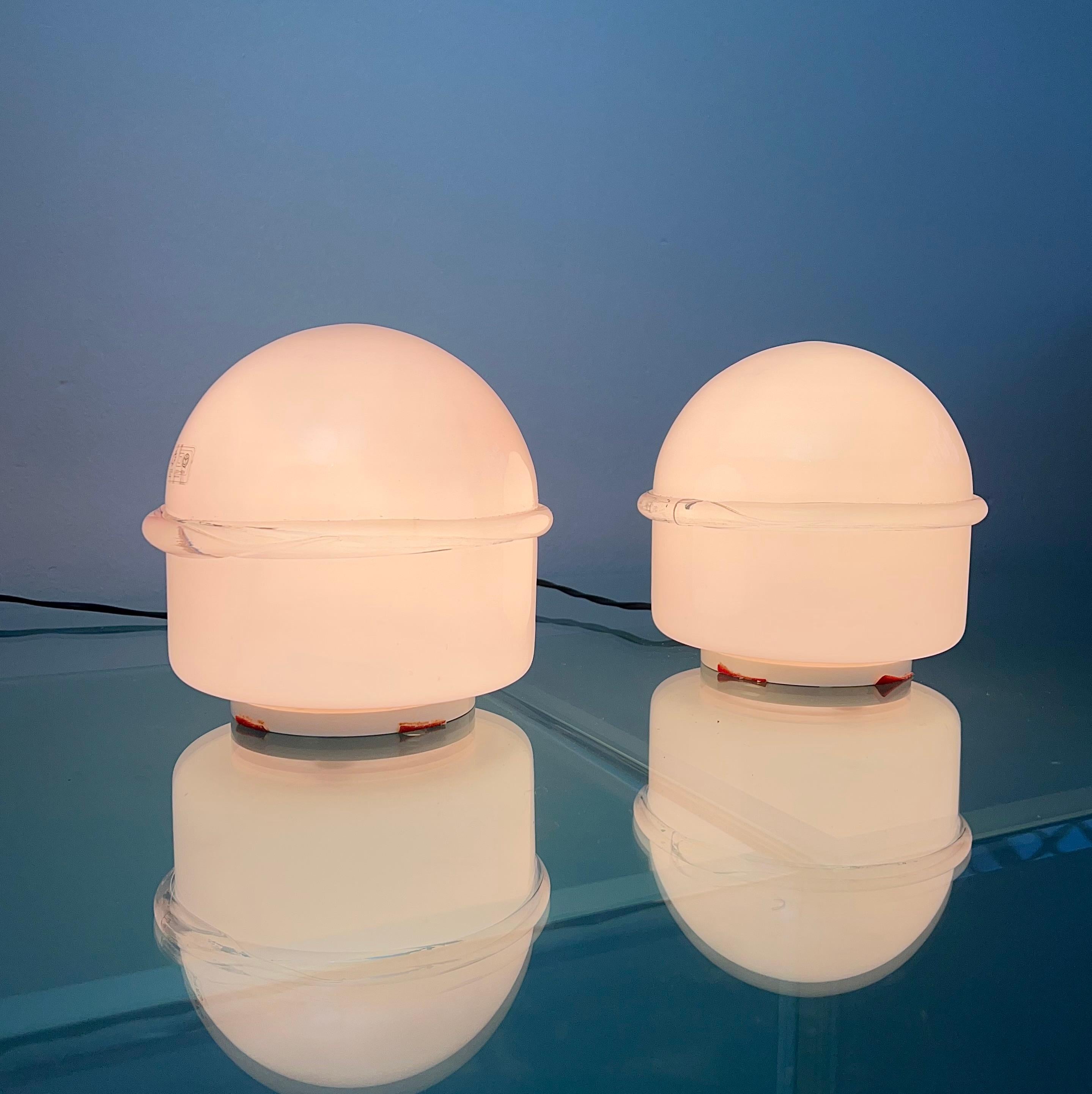 Midcentury Table Lamp Murano Glass Noti Massari for Leucos Italy 1970s ...