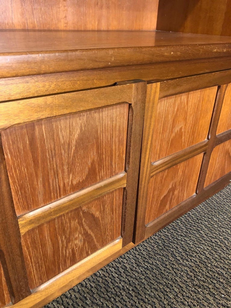 Midcentury Teak Modular 3 Part Wall Unit by Nathan Furniture For Sale ...