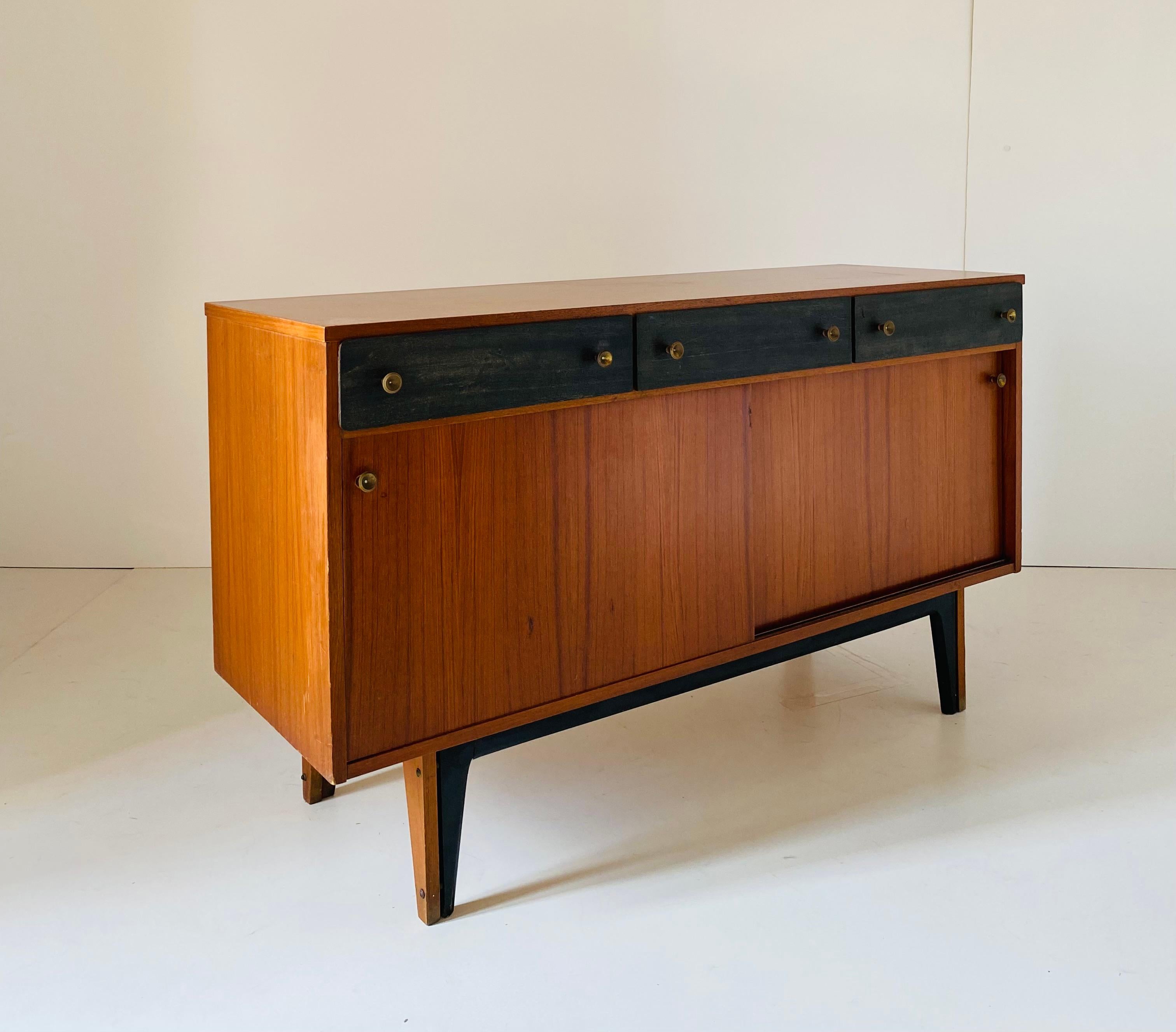 Midcentury teak sideboard, 1950s For Sale at 1stDibs