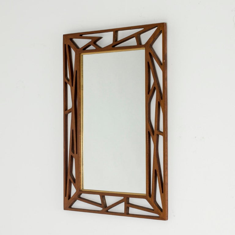 Midcentury Teak Wall Mirror from Eden Spegel For Sale at 1stDibs