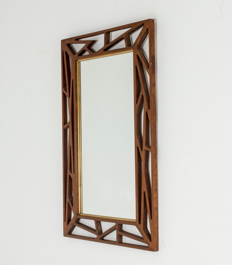 Midcentury Teak Wall Mirror from Eden Spegel For Sale at 1stDibs