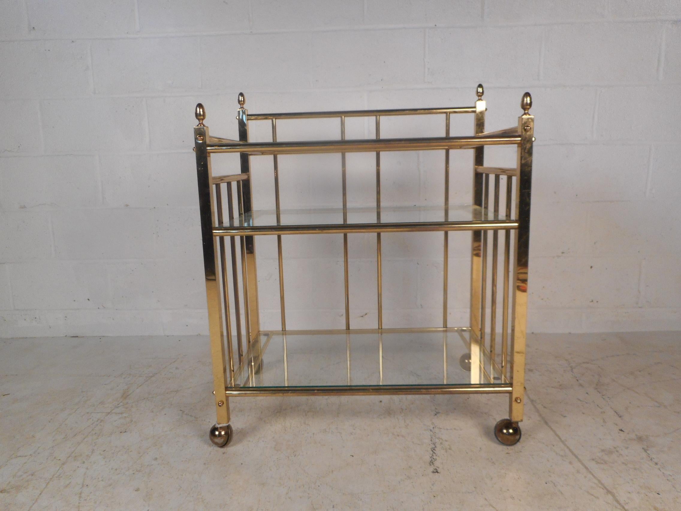 Midcentury Three-Tier Bar Cart For Sale at 1stDibs