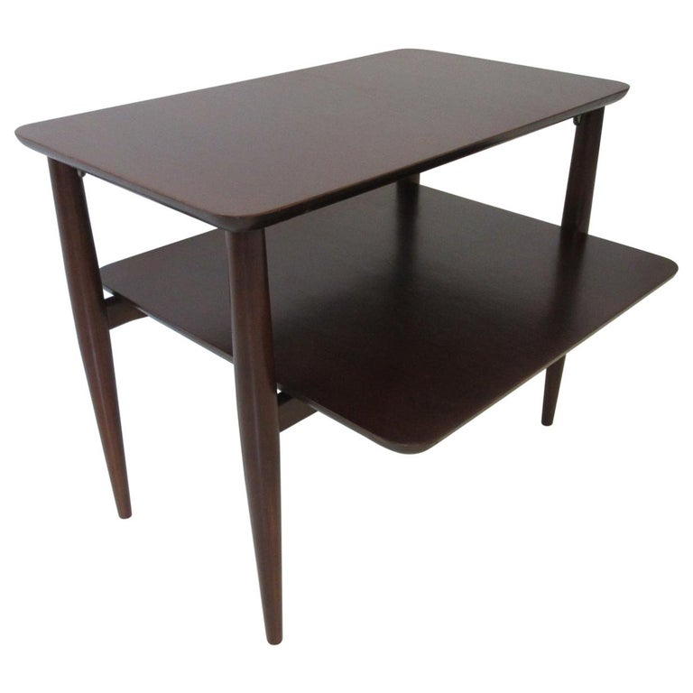Midcentury Two-Tiered Side Table For Sale at 1stDibs