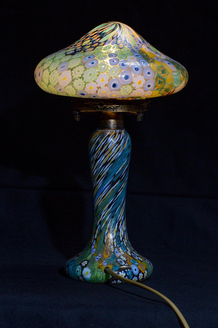 Midcentury Venetian Mille Fiore Table Lamp with Murano Glass by ...