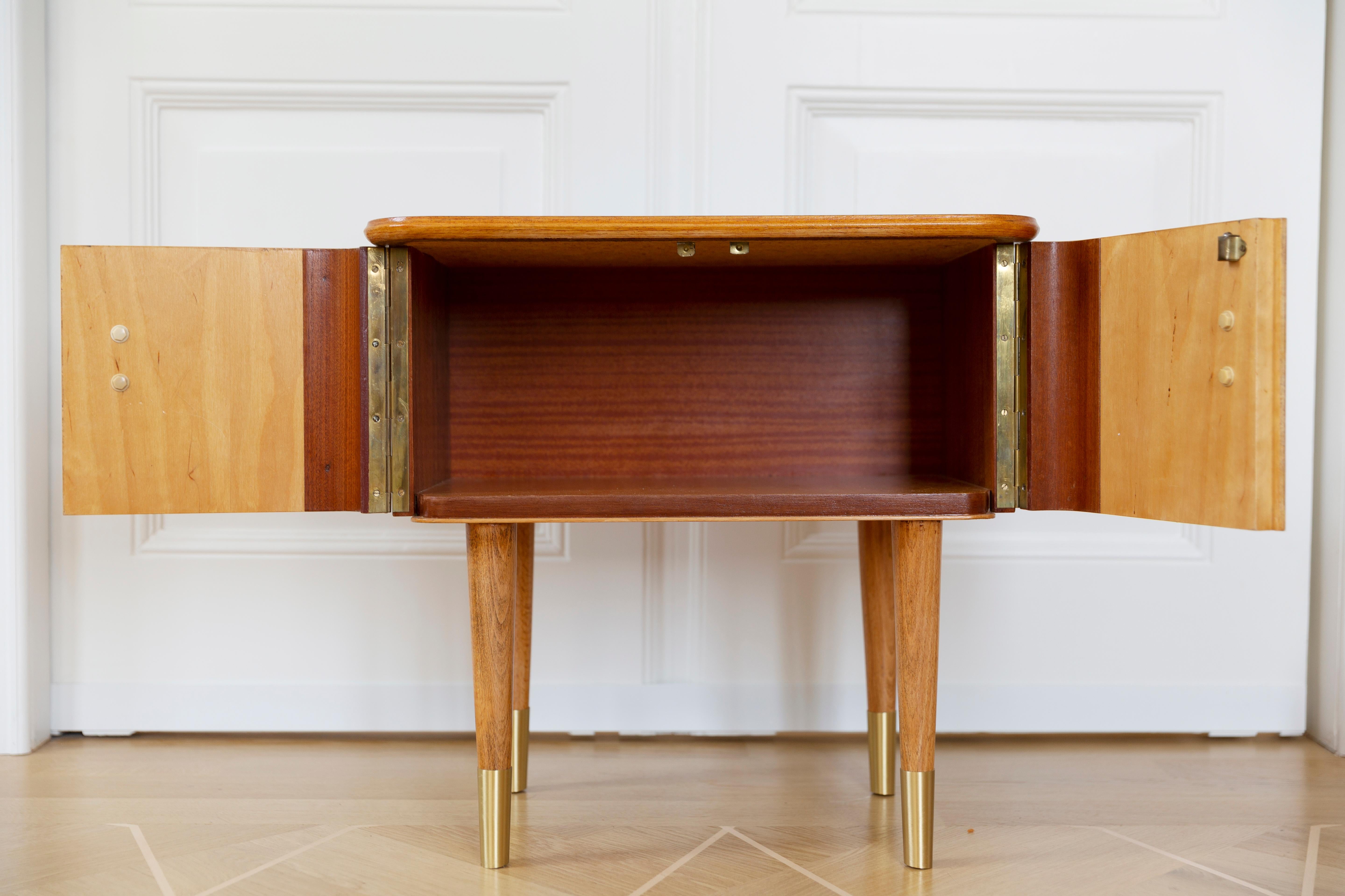 Mid-Century Vintage Mini Sideboard, Wood, Poland, 1960s For Sale at 1stDibs