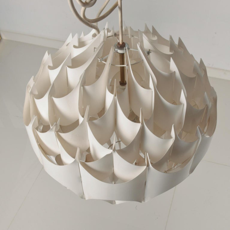Midcentury Vintage Modern Plastic Spherical Hanging Lamp at 1stDibs ...