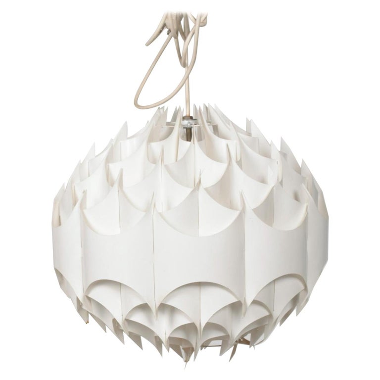 Midcentury Vintage Modern Plastic Spherical Hanging Lamp at 1stDibs ...