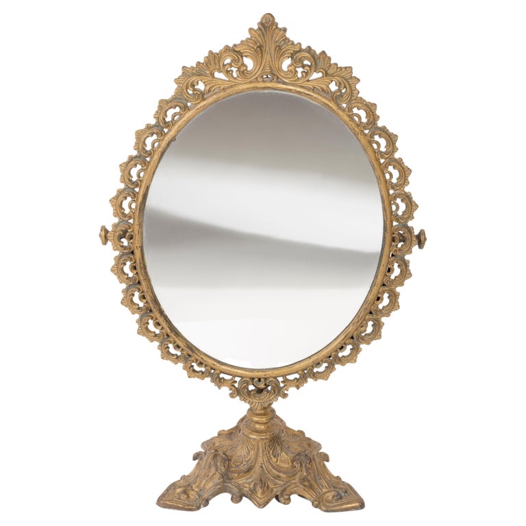 Midcentury Vintage Old Gold Mirror, Italy, 1960s For Sale at 1stDibs