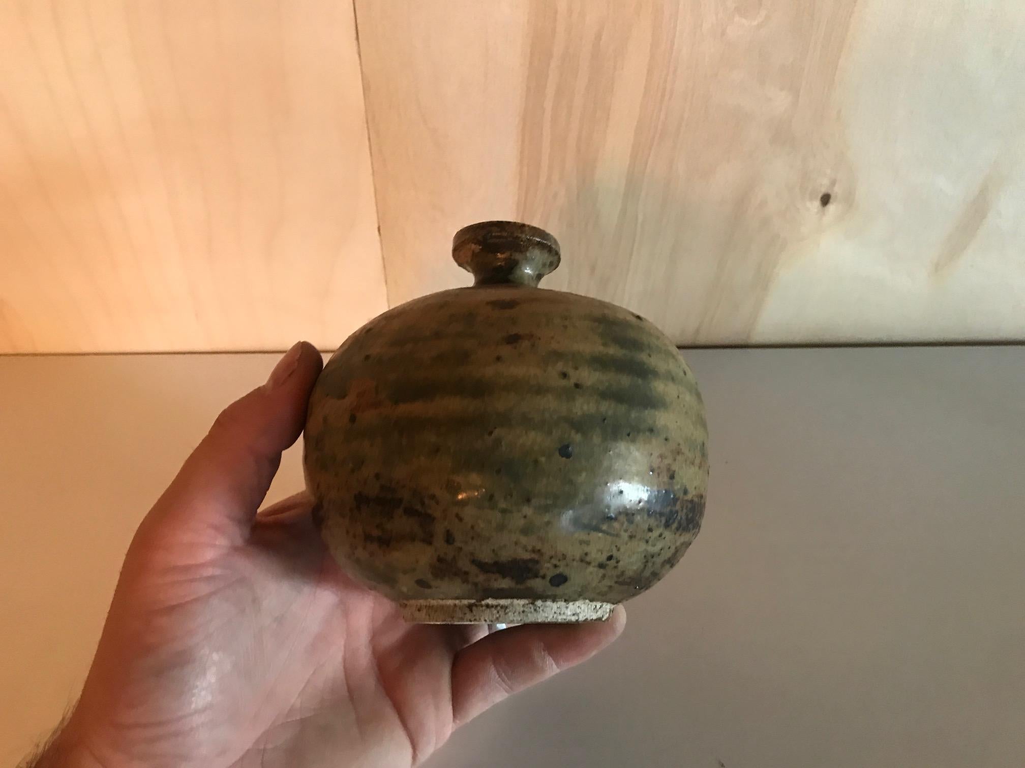 Midcentury Vintage Weed Pot Ceramic Studio Pottery Art For Sale at 1stDibs