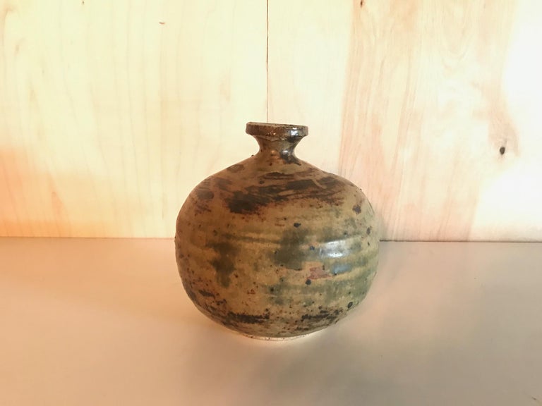 Midcentury Vintage Weed Pot Ceramic Studio Pottery Art For Sale at 1stDibs