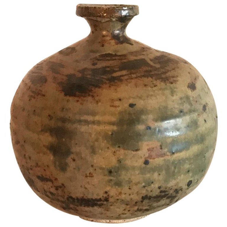 Midcentury Vintage Weed Pot Ceramic Studio Pottery Art For Sale at 1stDibs