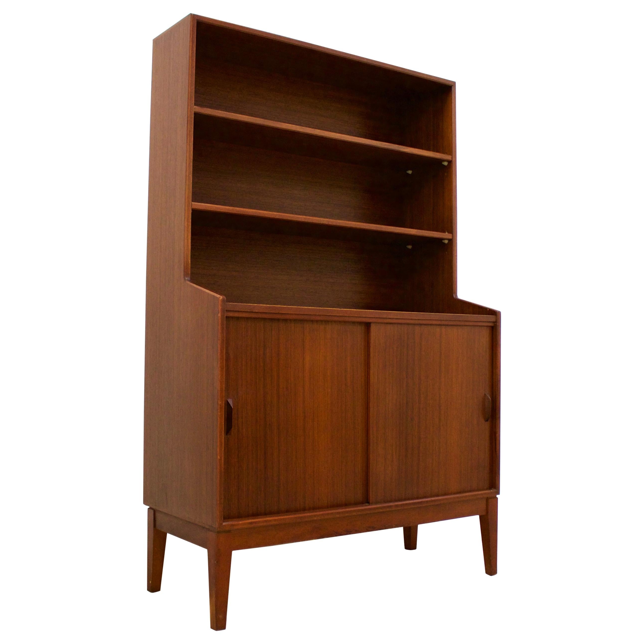 Midcentury Walnut Bookcase by Herbert Gibbs at 1stDibs