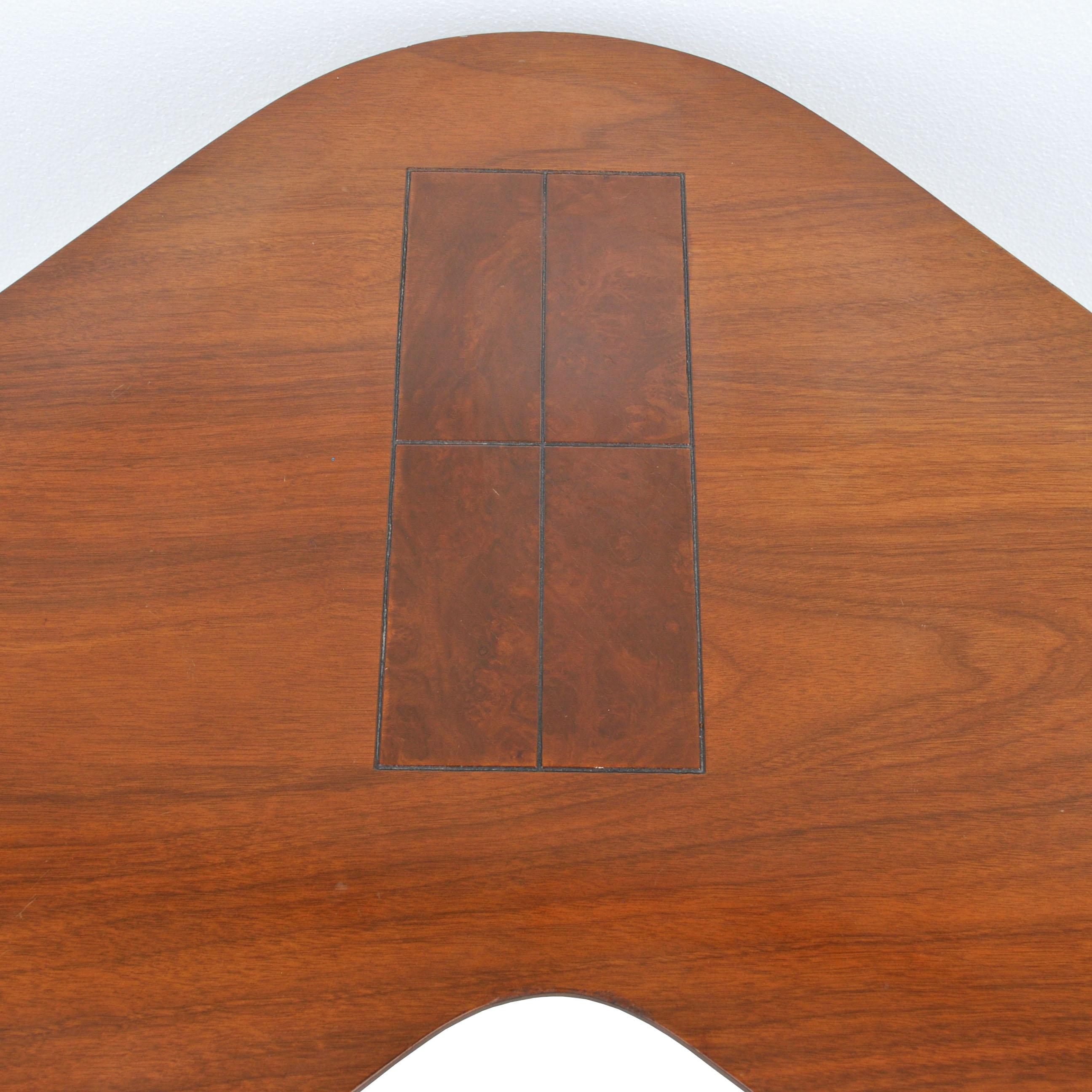 Midcentury Walnut Boomerang Coffee Table at 1stDibs | mcm boomerang ...