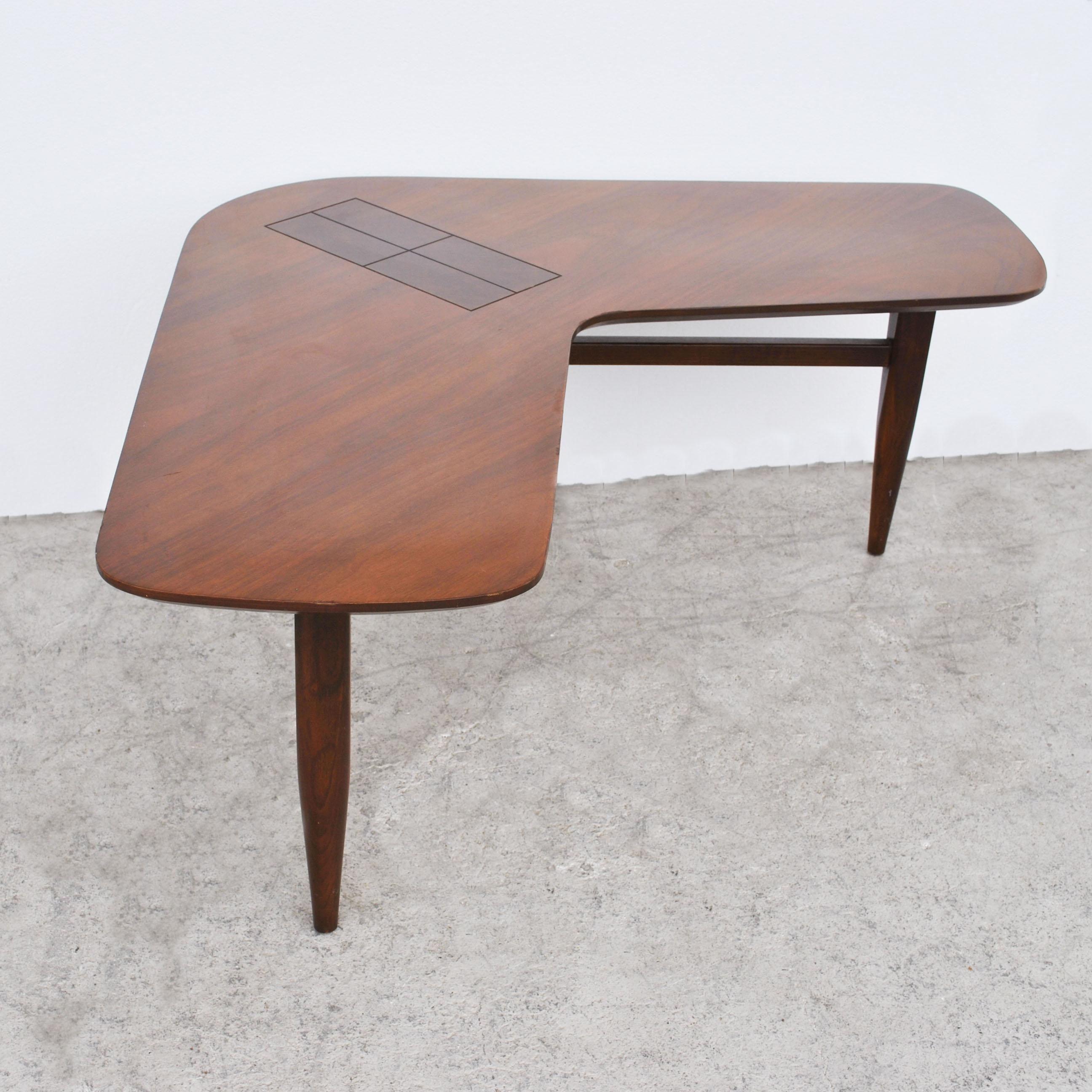 Midcentury Walnut Boomerang Coffee Table at 1stDibs | mcm boomerang ...