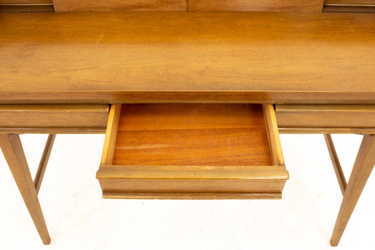 Mid Century Walnut Secretary Desk at 1stDibs