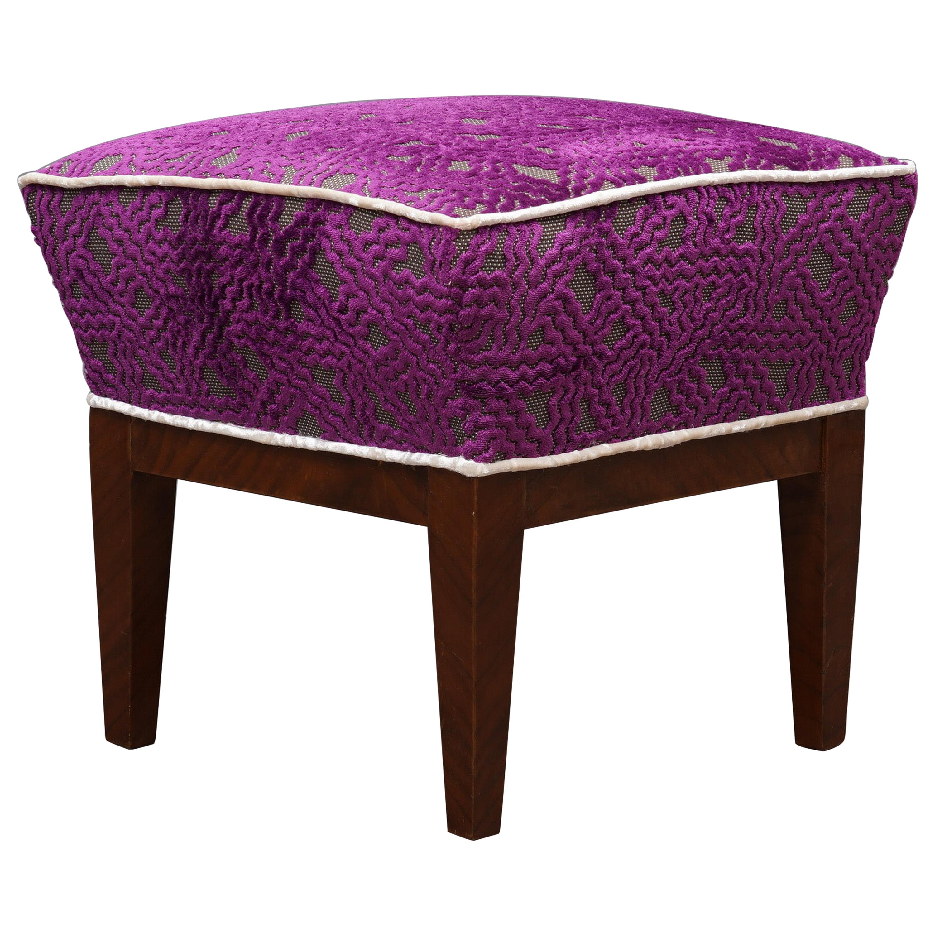 Velvet Pouf at 1stDibs