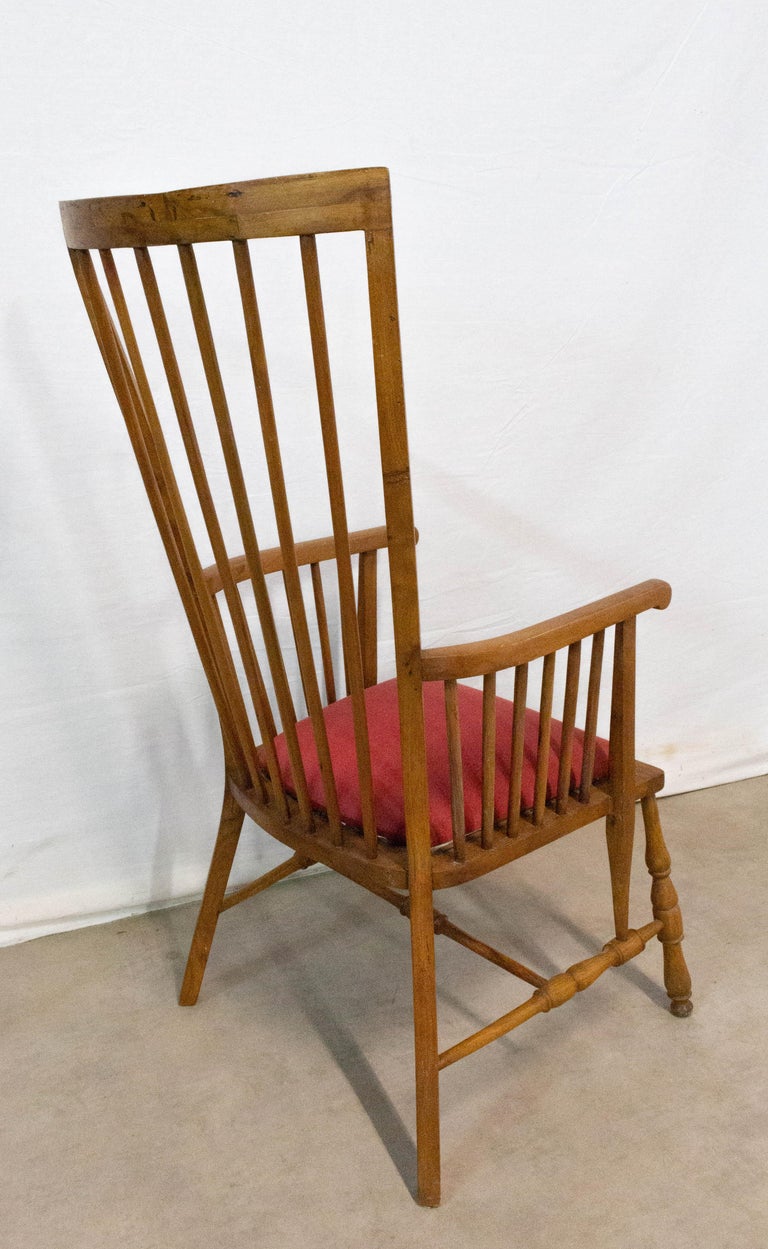 Midcentury Windsor Armchair Elm Chair, circa 1950 For Sale at 1stDibs