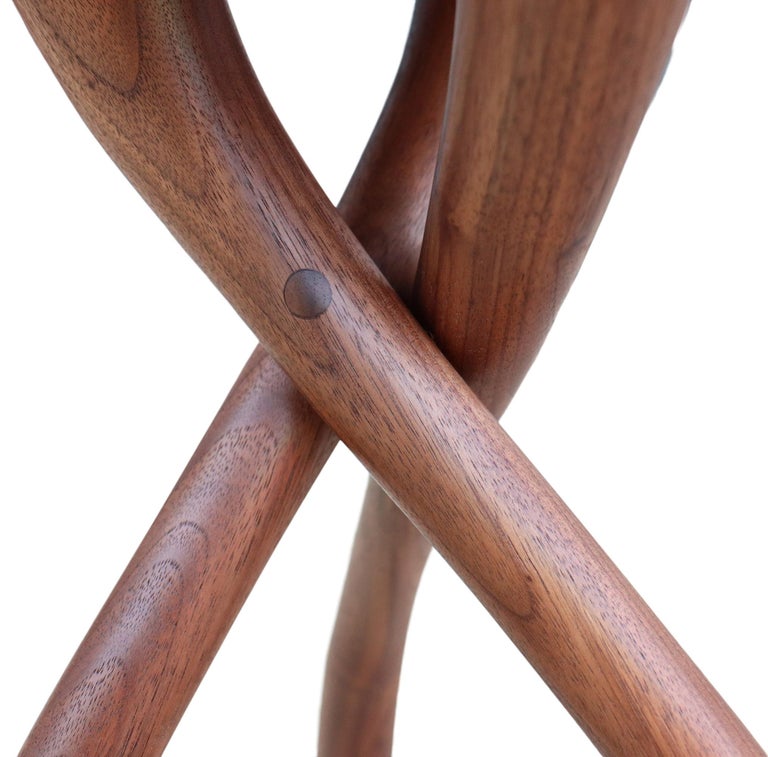 Midcentury Wishbone Side Table in Walnut For Sale at 1stDibs
