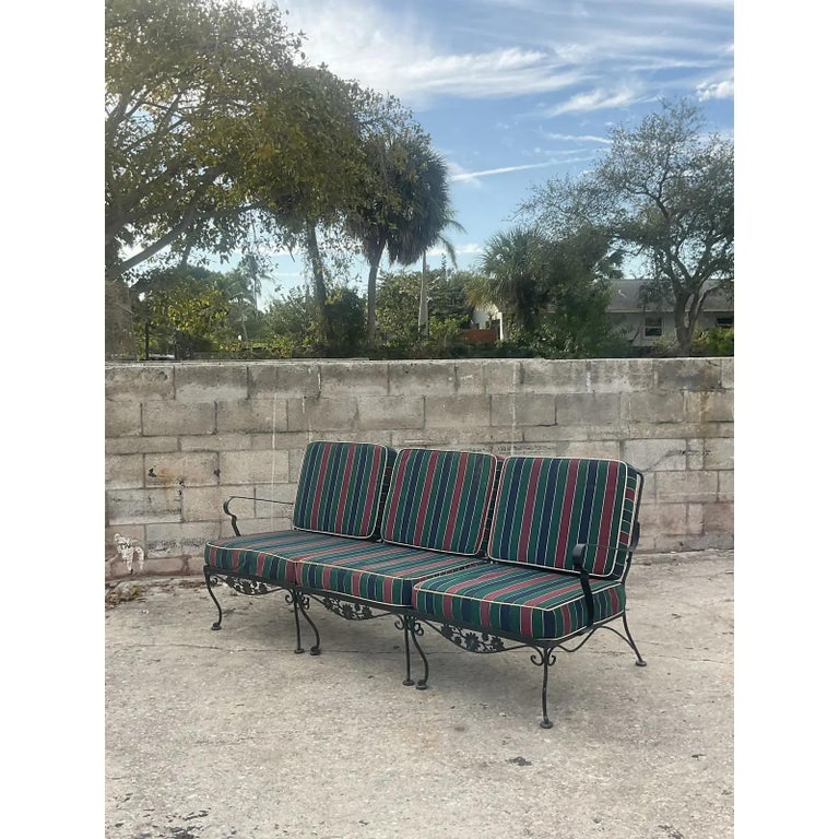 Midcentury Wrought Iron Sofa For Sale at 1stDibs