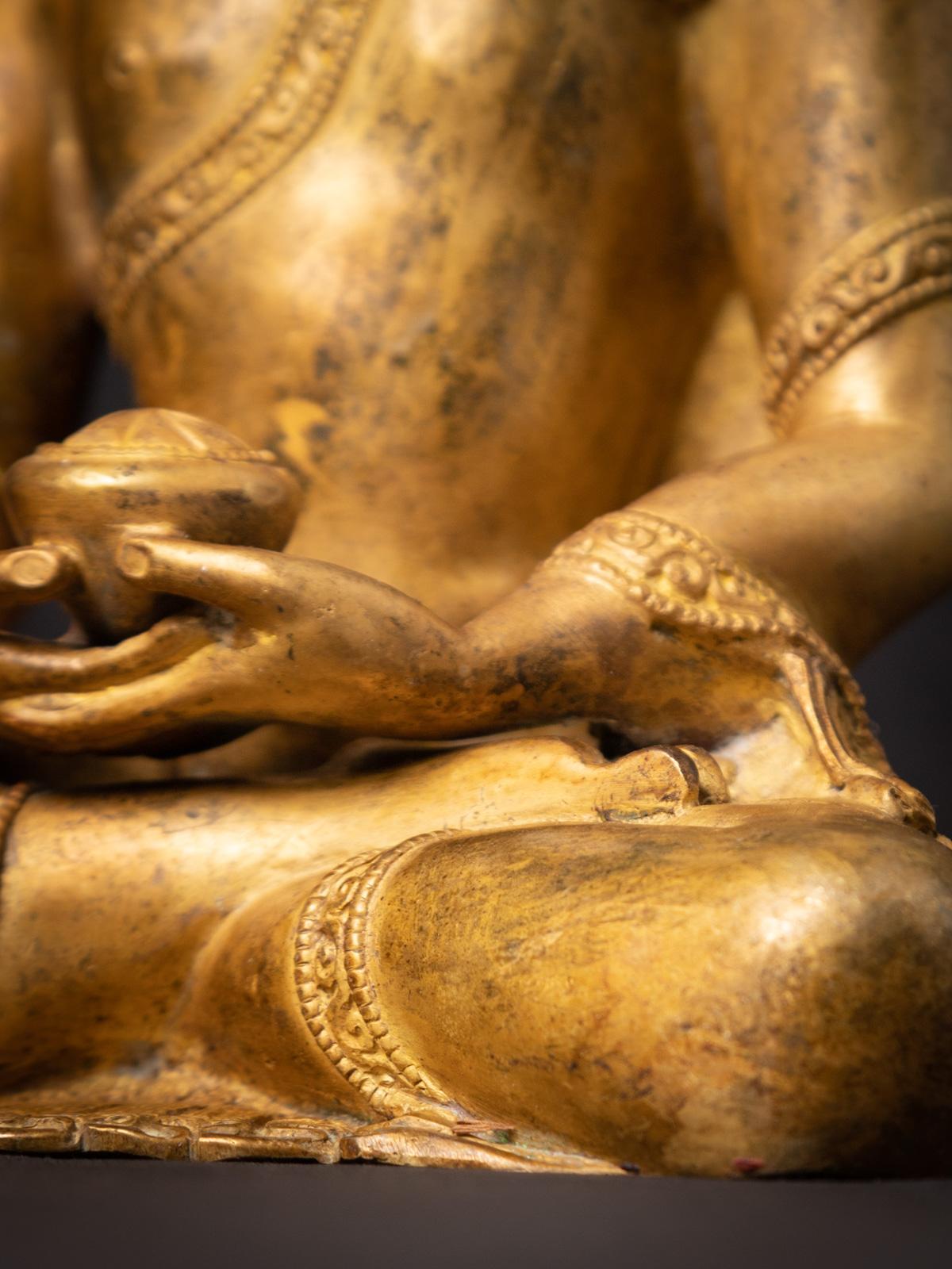 Middle 20th Century High Quality Old Bronze Nepali Buddha Statue For ...