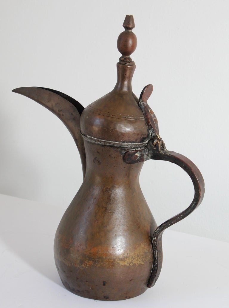 Antique Dallah Arabic Middle Eastern Coffee Pot For Sale at 1stDibs