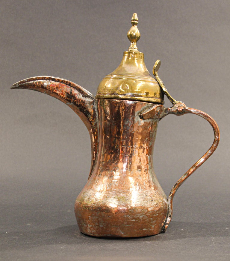 Middle Eastern Arabian Tinned Copper Dallah For Sale at 1stDibs