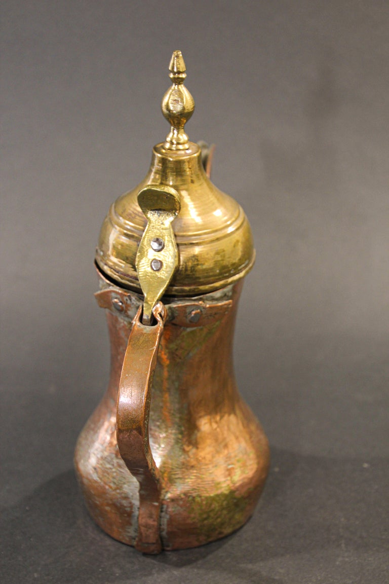 Middle Eastern Arabian Tinned Copper Dallah For Sale at 1stDibs