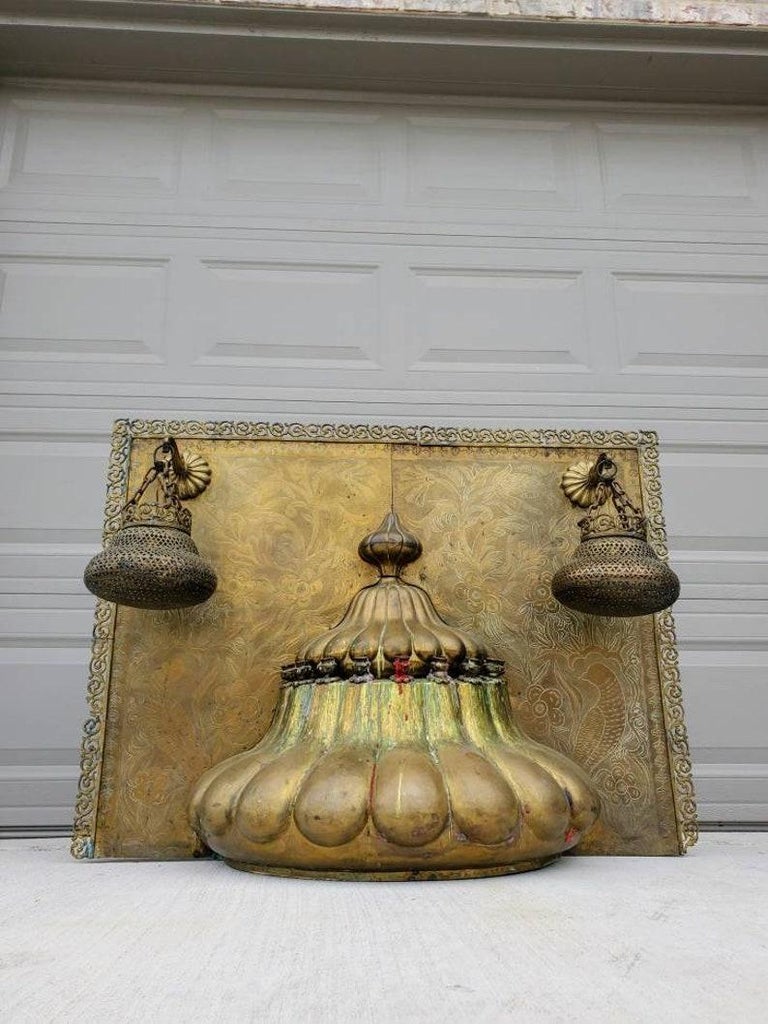 Middle-Eastern Brass and Bronze Temple Shrine Architectural Element ...