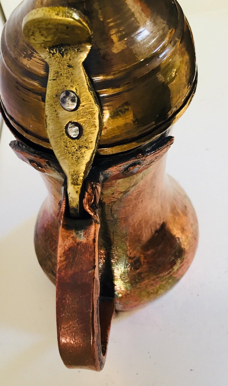 Middle Eastern Arabic Copper Coffee Pot Dallah For Sale at 1stDibs