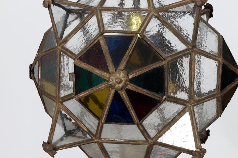 Middle Eastern Glass Lantern For Sale at 1stdibs