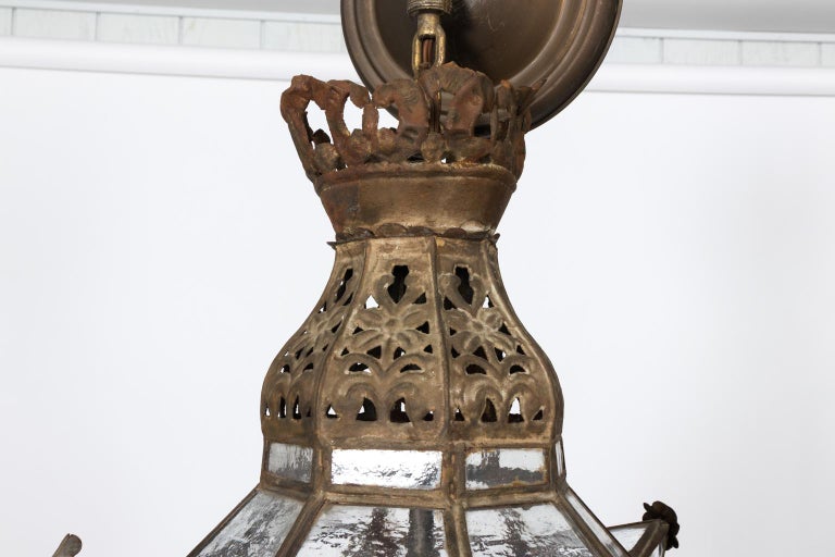 Middle Eastern Glass Lantern For Sale at 1stdibs