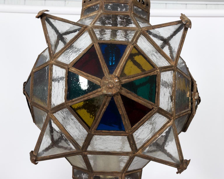 Middle Eastern Glass Lantern For Sale at 1stdibs