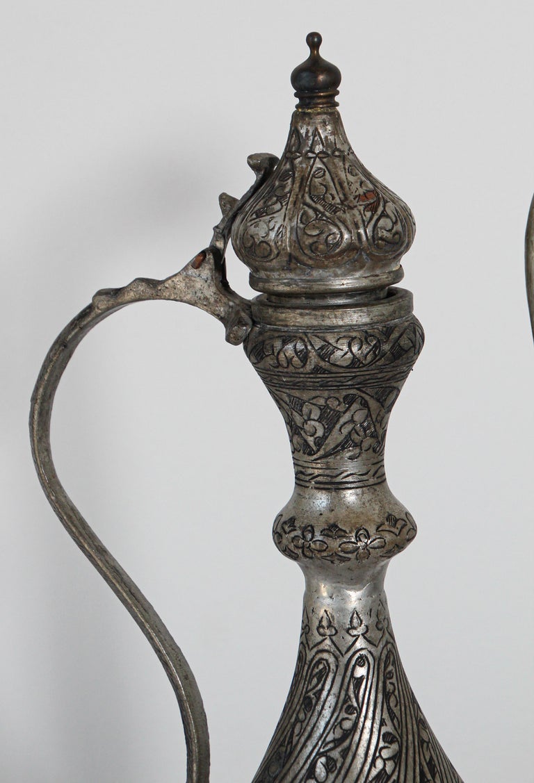 Middle Eastern Islamic Turkish Ottoman Tinned Copper Ewer For Sale at ...