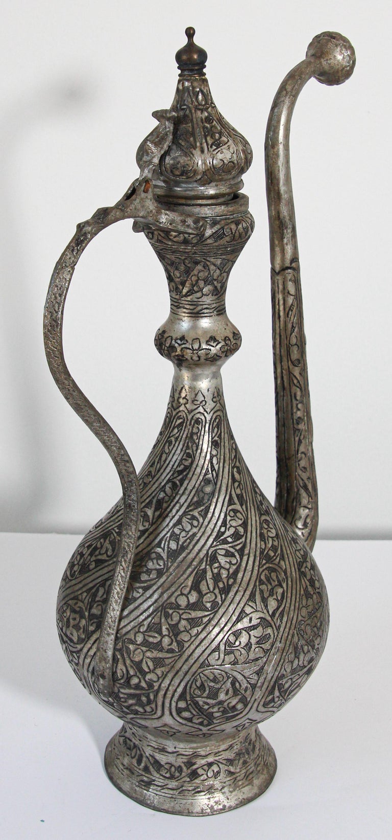 Middle Eastern Islamic Turkish Ottoman Tinned Copper Ewer For Sale at ...