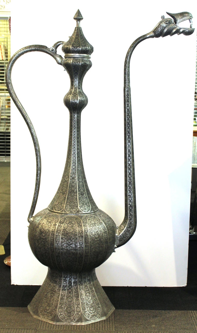 Middle-Eastern Monumental Metal Ewers at 1stDibs