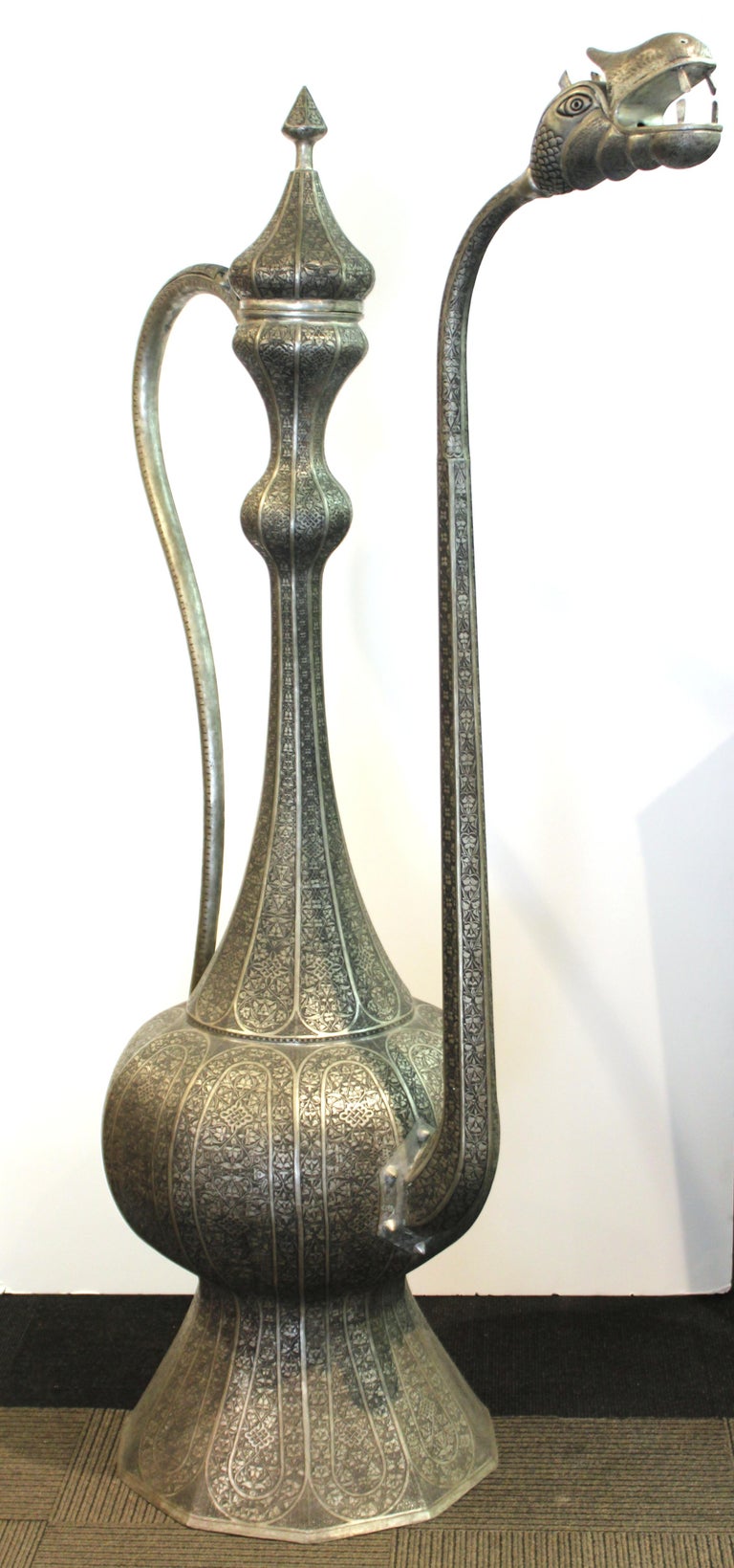 Middle-Eastern Monumental Metal Ewers at 1stDibs