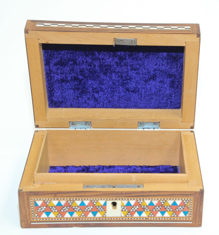 Middle Eastern Mosaic Moorish Box Inlaid For Sale at 1stDibs