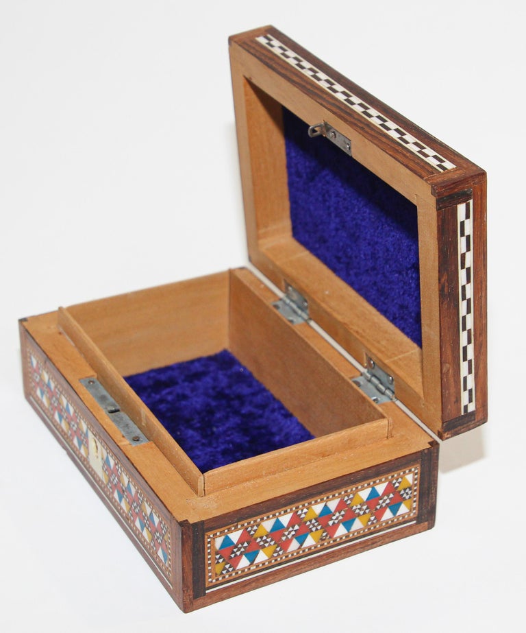 Middle Eastern Mosaic Moorish Box Inlaid For Sale at 1stDibs