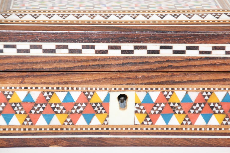 Middle Eastern Mosaic Moorish Box Inlaid For Sale at 1stDibs