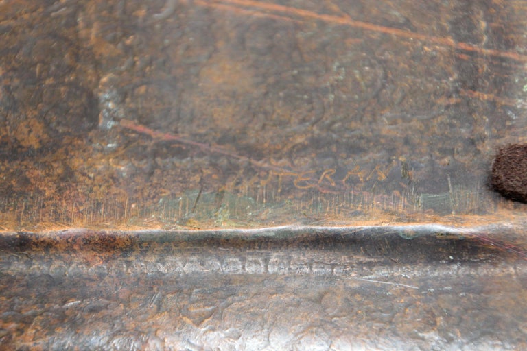 Middle Eastern Octagonal Persian Copper Tray Charger For Sale at 1stDibs