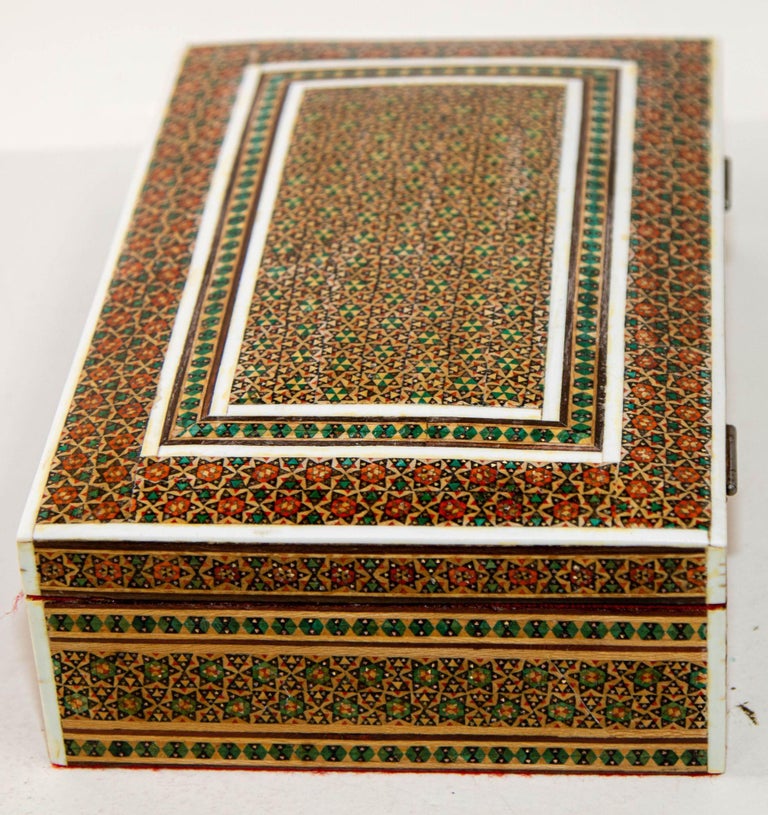 Middle Eastern Persian Micro Mosaic Khatam Inlaid Jewelry Box For Sale ...