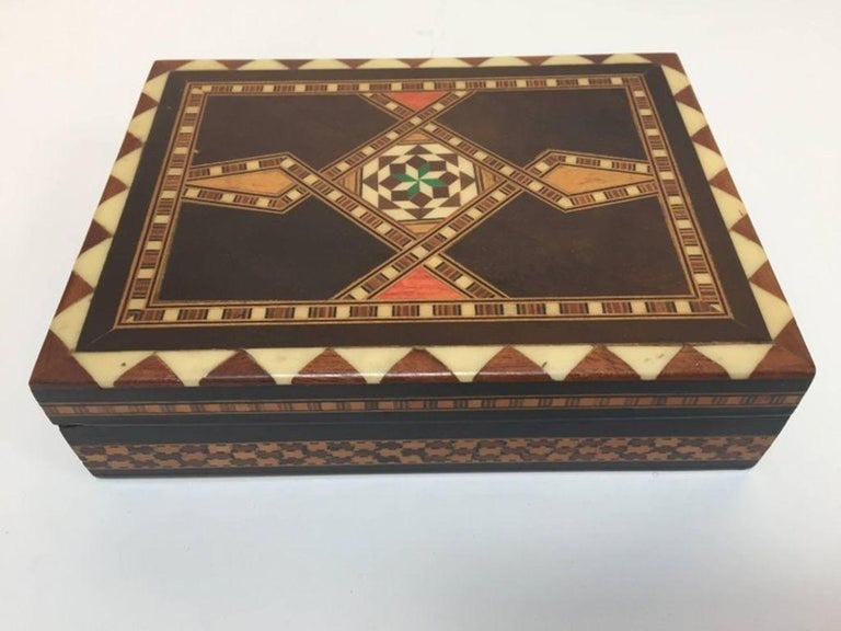 Middle Eastern Syrian Inlaid Marquetry Mosaic Box For Sale at 1stDibs