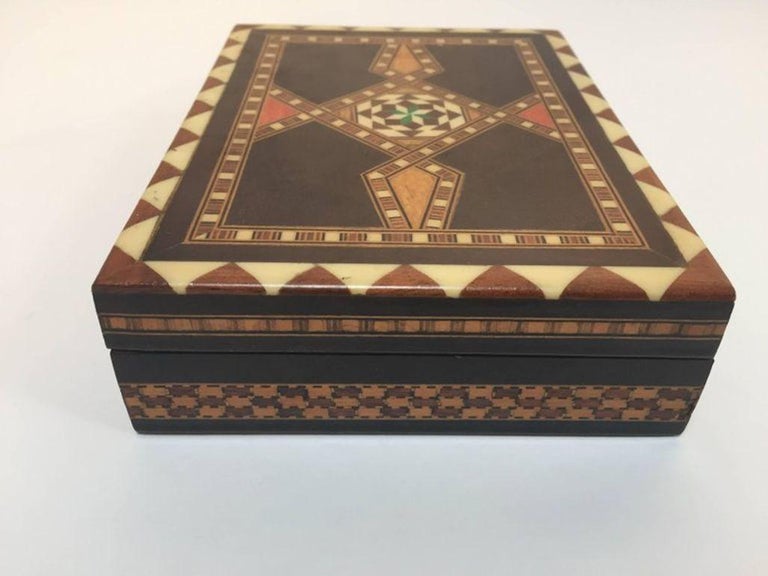 Middle Eastern Syrian Inlaid Marquetry Mosaic Box For Sale at 1stDibs