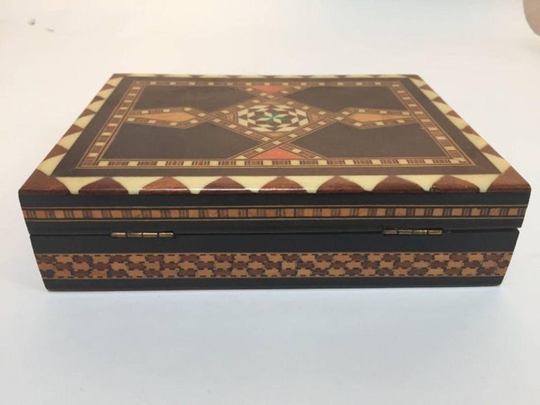 Middle Eastern Syrian Inlaid Marquetry Mosaic Box For Sale at 1stDibs