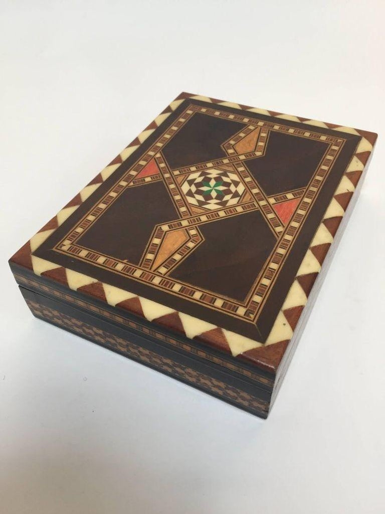 Middle Eastern Syrian Inlaid Marquetry Mosaic Box For Sale at 1stDibs