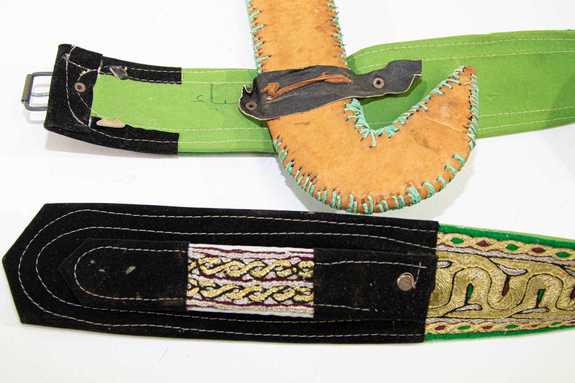 Middle Eastern Yemeni Jambiya Arabic Dagger with Belt For Sale at ...