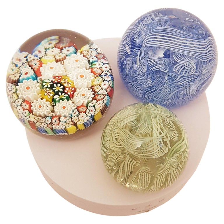Middle of Century Murano Glass Set of Tree Paperweights For Sale at 1stDibs