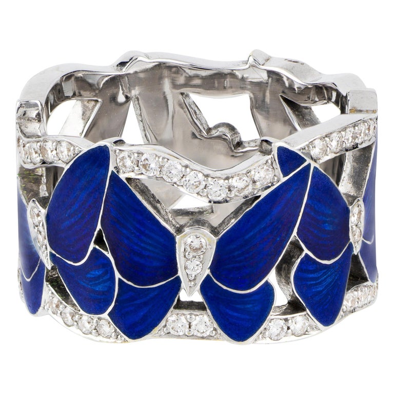 Midnight-Blue Butterfly Ring by Ilgiz F For Sale at 1stDibs